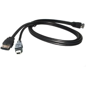 Amazon.com: eSATA+USB Combined Cable to an eSATA Male and USB Mini type ...