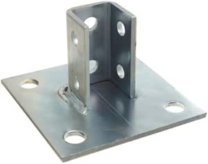 Amazon.com: Post Base Single Channel 4 Hole Square 3-1/2" (Pkg of 2 ...