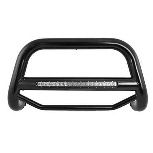 Buy Black Horse Max Beacon Bull Bar No Skid Plate Black Compatible with ...