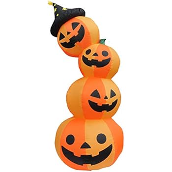 Amazon.com: Halloween Pumpkin Airblown Inflatable Jack-O-Lantern 3 Feet ...