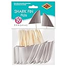 Amazon.com | Beistle 60024 Shark Fin Picks, 2.5", Gray, 50 Picks In ...