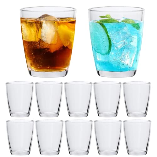 QAPPDA 7 Ounce Juice Glasses,Stackable Drinking Glass Set of 12,Clear ...