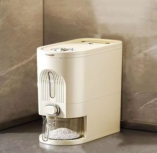 IEEK 25 Lbs Rice Dispenser, Large Cereal Dry Food Storage Containers ...