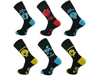 3x Pairs of Mens Official Licensed Mr Men Socks / UK 6-11 Eur 39-45 ...