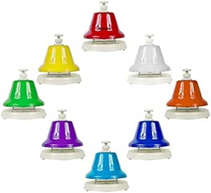 Amazon.com: ENNBOM Desk Bells Hand Bells 8 Notes Music Bells Percussion ...