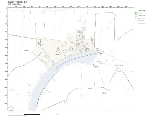 ZIP Code Wall Map of New Roads, LA ZIP Code Map Botswana | Ubuy