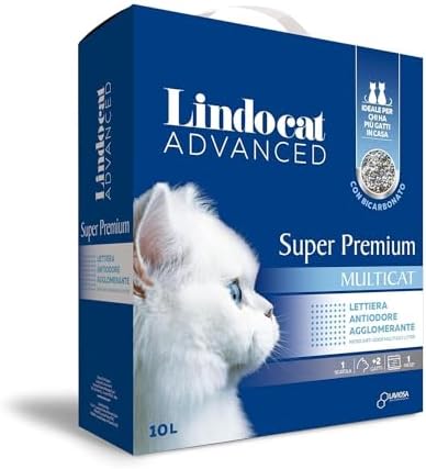 Lindocat Advanced Super Premium Multicat Cat Litter, Unscented, 10 ...