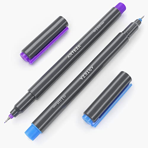 ARTEZA Micro-Line Ink Pens Set of 12 Colorful Size 01 (0.25-mm ...