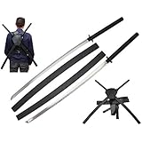 Amazon.com : 27" Stainless Steel Large Dual Full Tang Blade Ninja ...