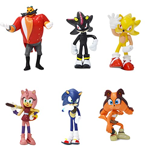 Sonic Hedgehog Action Figures, 12 pcs Sonic Toys Action Figures 2.5 ...