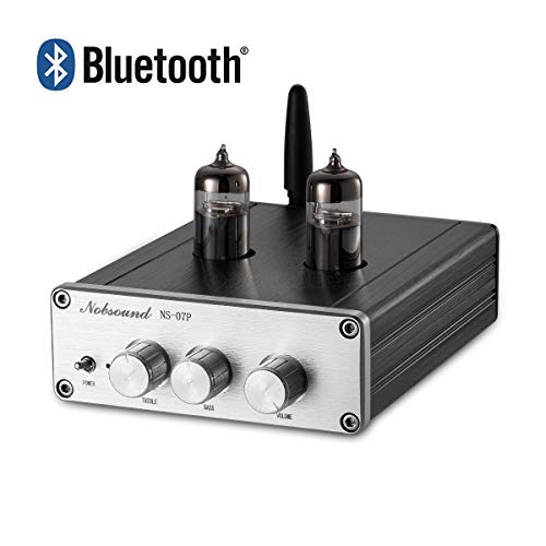 Nobsound HiFi Vacuum Tube Pre-Amplifier Stereo Bluetooth Preamp Treble ...