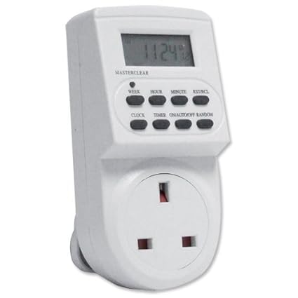2 X Electronic digital mains Timer Socket Plug-in with LCD Display 12/ ...