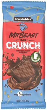 سعر Feastables MrBeast Milk Chocolate Crunch Bars - Made with Grass-Fed Milk Chocolate and ...