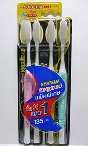 Systema Original Super Soft & Slim Bristles Toothbrushes Family Pack ...