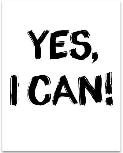 Amazon.com: Yes, I Can! - 11x14 Unframed Typography Art Print - Great ...