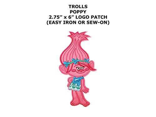 Trolls Poppy Figure Embroidered Iron/Sew-on Comics Cartoon - Import It All