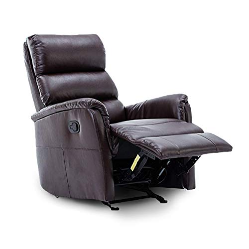 Amazon.com: BONZY Rocking Rocker Recliner Leather Gliding Living Room ...