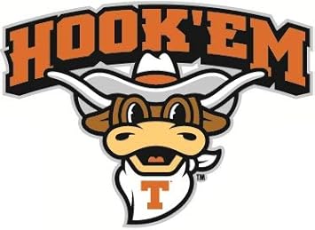 Amazon.com: 5 Inch Longhorn Bevo Hook 'em Logo Decal UT University of ...
