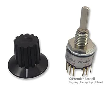 Rotary Switch, 6 Position, 2 Pole, 30 Â°, 100 mA, 28 V, MR Series ...