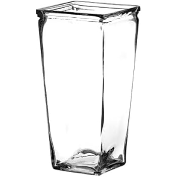 Amazon.com: Syndicate Sales 9" Tapered Square Vase, Clear: Home & Kitchen