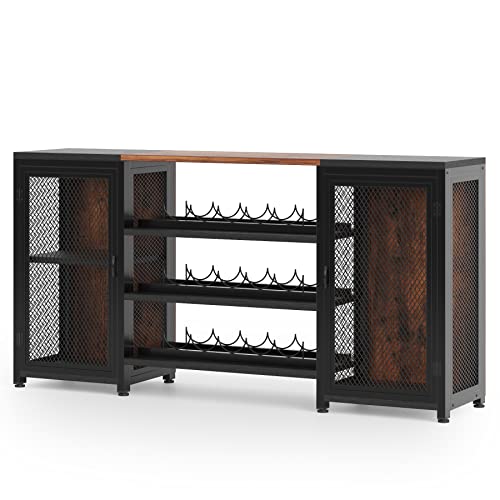 Tribesigns Industrial Wine Bar Cabinet for Liquor and Glasses, Wine ...