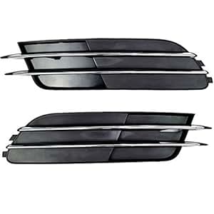 Amazon.com: Left & Right Front Bumper ABS Plastic Fog Light Grill ...