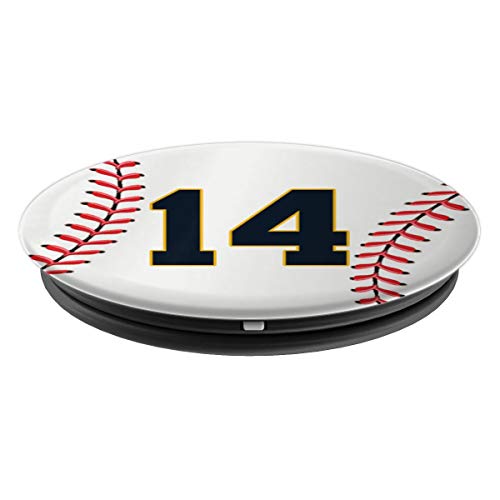 Baseball Number 14 Softball Gift For Baseball Players PopSockets Grip ...