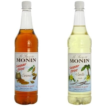 Monin Premium Syrups Sugar Free Bundle (2x1L): Amazon.co.uk: Grocery