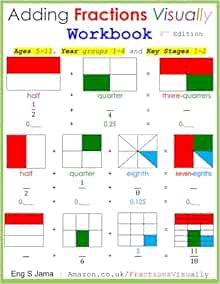 Adding Fractions Visually Workbook Third Edition: Jama, Eng S: 9781729562499: Amazon.com: Books