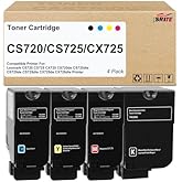 Amazon.com: CS720 CS725 CX725 High Yield Toner Cartridges 74C10K0 ...