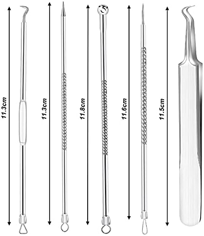 Next Deals | Smukdoo Blackhead Remover Tool Set, 5 PCS Curved Tweezer ...