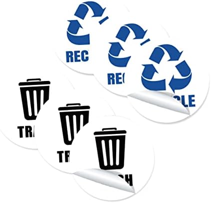 NUOBESTY 1 Set 6 Sheets Garbage Classification Label Large Garbage Can ...