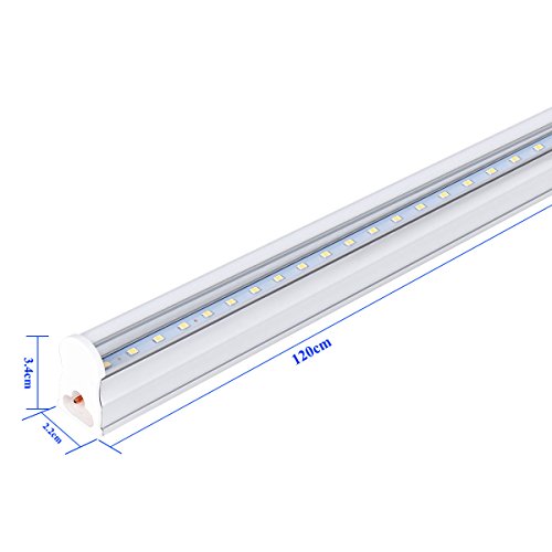 Brillihood T5 Integrated LED Single Light Fixture, 4FT, 2200lm, 6000K ...