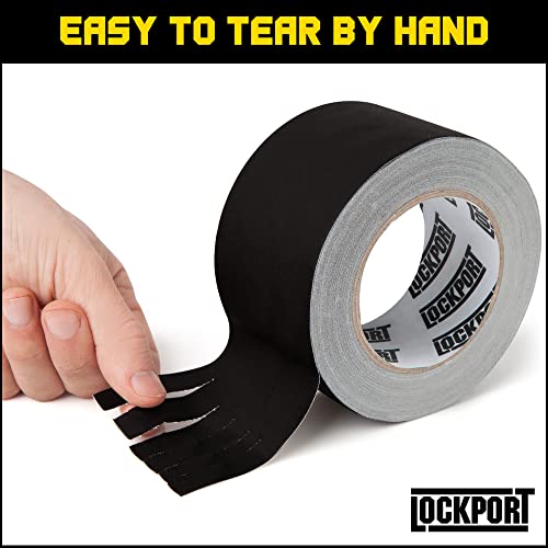 Lockport 3 Inch Black Gaffers Tape - 2 Pack - 30 Yards per Roll Wide ...