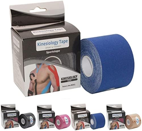Kinesiology Tape Breathable Elastic Therapeutic Tape Athletic Tape Kinesio Tape Sport Tape blue ...