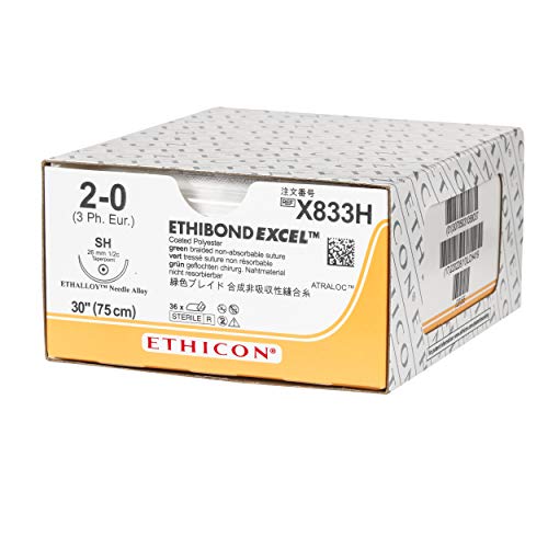 Ethicon ETHIBOND EXCEL Polyester Suture, X833H, Synthetic Non ...