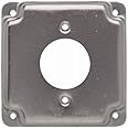 Hubbell-Raco 812C 20A Receptacle 1.594-Inch Diameter 4-Inch Square ...