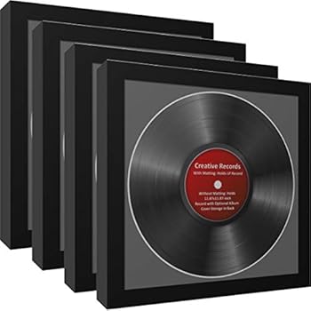 Amazon.com - Picture Disc / 12" LP Vinyl Record Frame Display Black Matting (Walnut Frame)