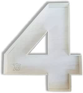 FNB Unfinished Wooden fillable Number Box 4,Hollow Fillable Numbers ...