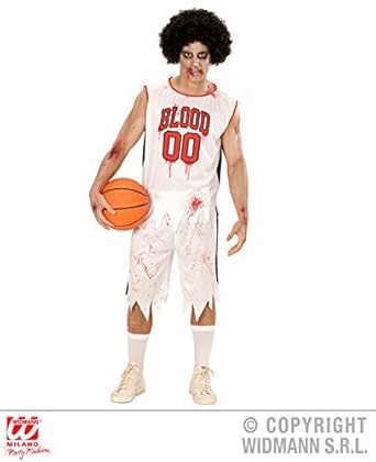 XL Mens ZOMBIE BASKETBALL PLAYER Costume for TWD Halloween Living ...