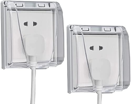 2 PCS Universal Socket Waterproof Box, Wall Switch Socket Face Plate ...