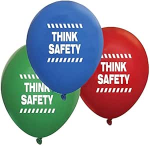 Amazon.com: Think Safety Balloons (30 per Pack) Decorations for ...