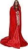 Artemisia Designs Red Cloak with Hood for Adult Men Women Velvet Hooded ...