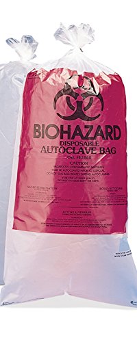Autoclavable Biohazard Bags, Printed, 12 X 24 Inches, 100 Per Package ...