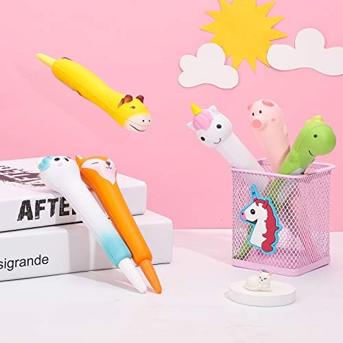 6 Pieces Kawaii Gel Ink Pen Squishy Cute Pens Cute Cartoon Animal Gel ...