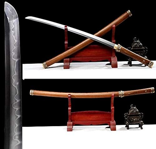 Pear Wood Saya Chinese Kungfu Dao Sword Katana Tang Dynasty Saber Clay ...