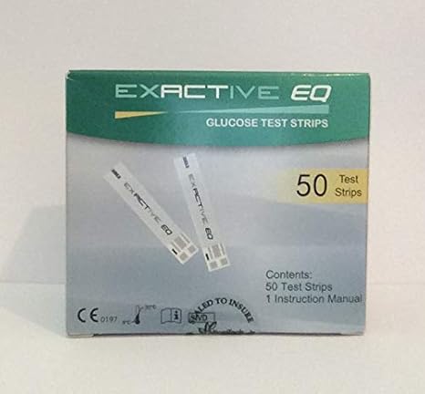 Exactive EQ - Monitoring Strips for Glucose (Diabetics) 150 Count ...