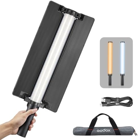 Godox LC500 Mini LED Light Stick Lighting, Bi-Color 2500K-8500K ...