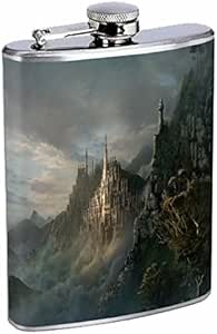 Amazon.com | Fantasy Art Flask D3 8oz Stainless Steel Fairy Tales ...