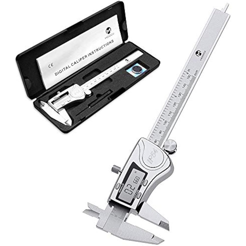 MOOCK Digital Caliper, Stainless Steel Electronic Calipers 0-6" With ...